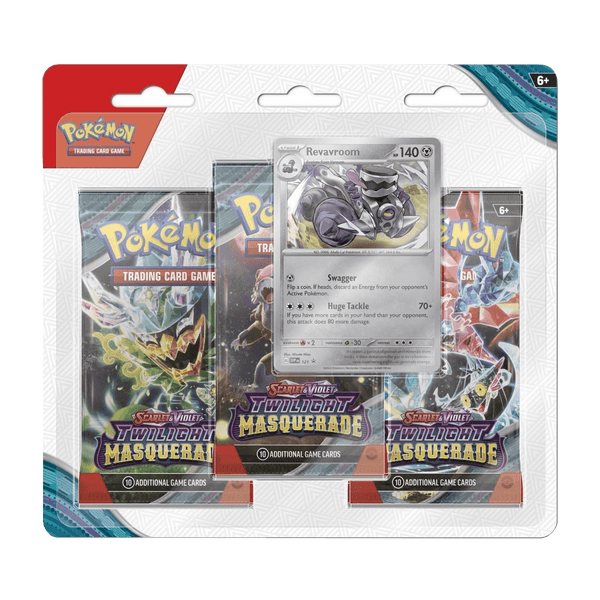 Pokemon TCG: Twilight Masquerade - 3 Pack Blister (Revavroom ...